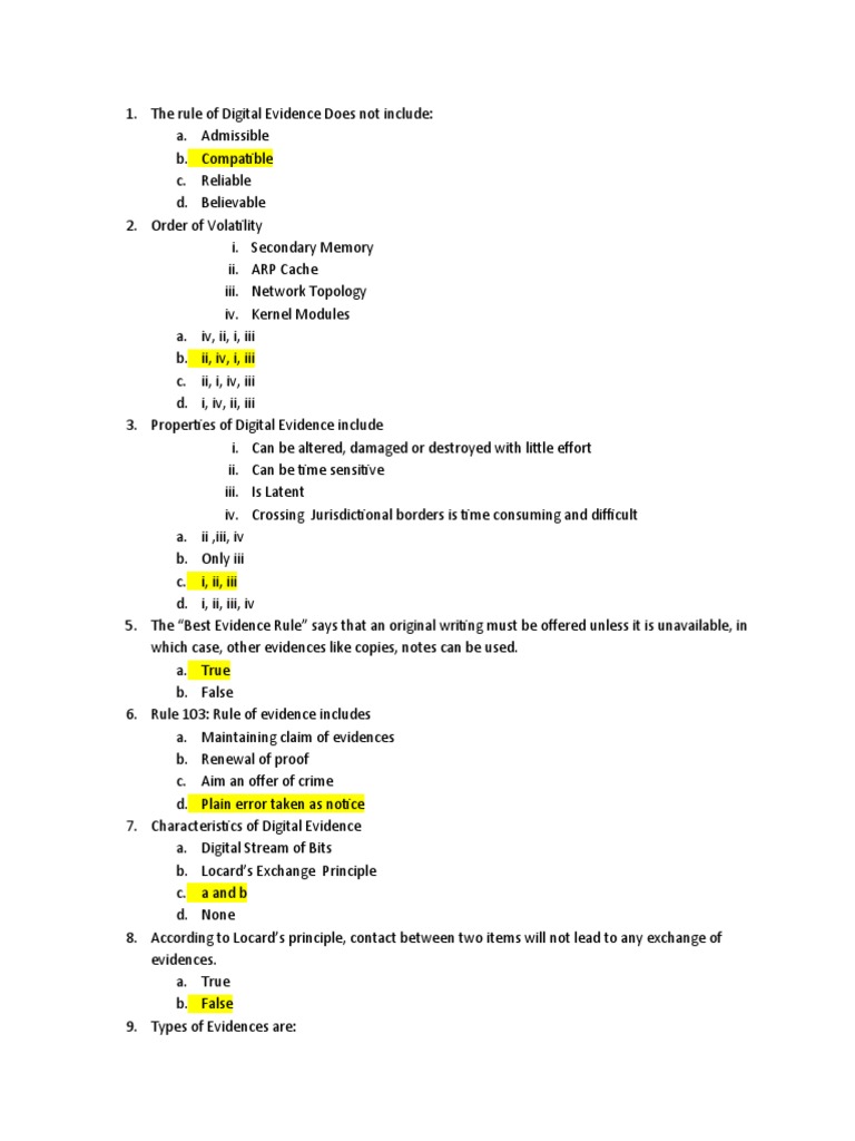 MCQ - DE - Unit 4 | PDF | Authentication | Evidence