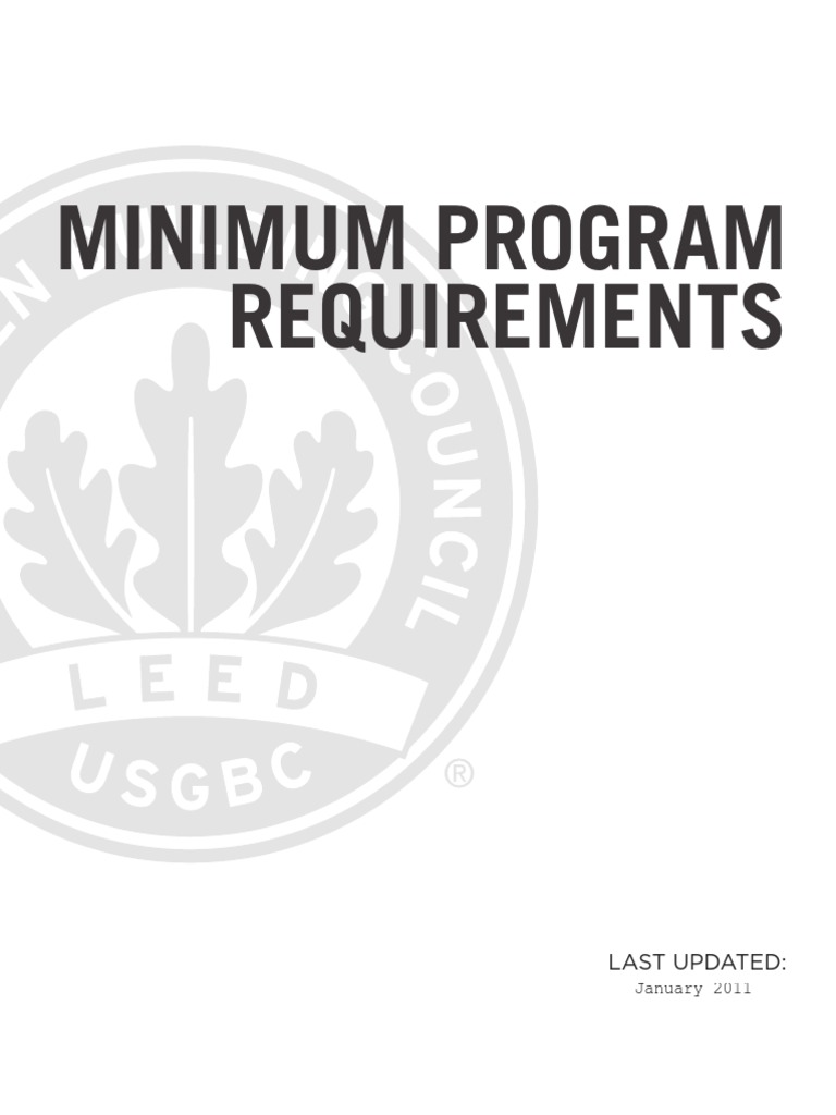 LEED 2009 Minimum Program Requirements | PDF | Leadership In Energy And ...