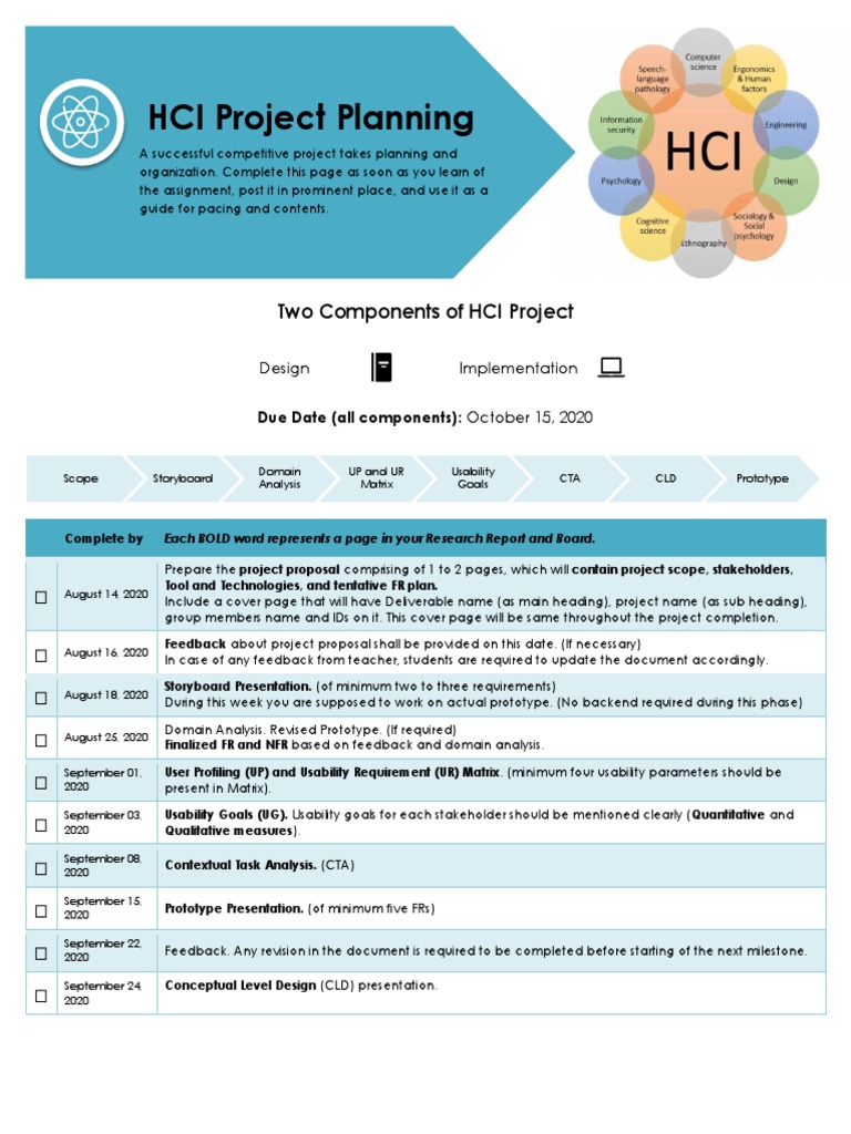 Project Plan of HCI | PDF | Usability | Computing