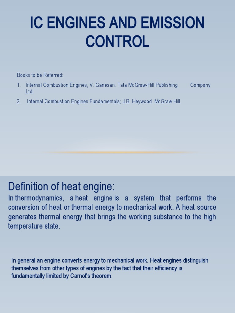 Definition and Classification of Engines | PDF | Internal Combustion ...