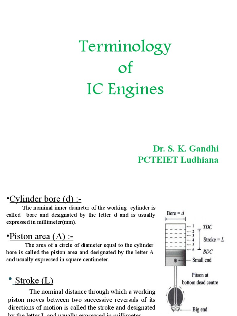 Nomenclature of IC Engines | PDF | Diesel Engine | Engines