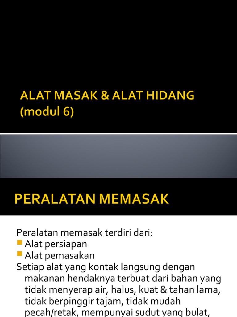 Alat Masak Alat Hidang | PDF