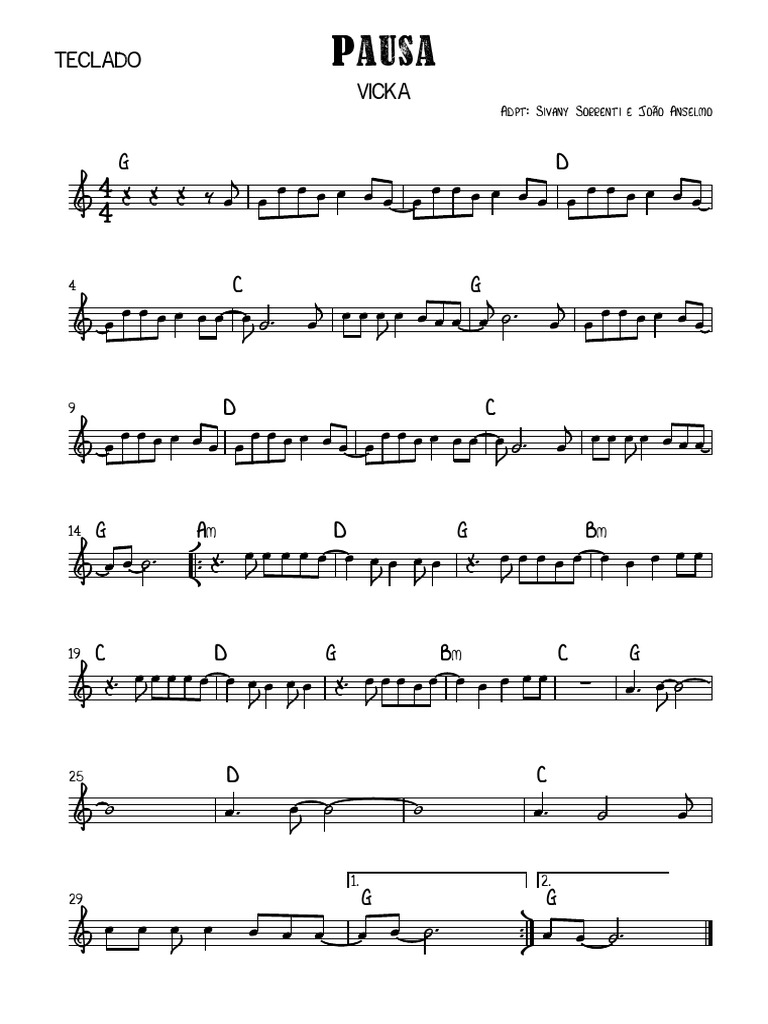 Pausa - Vicka Com Cifra 2 | PDF