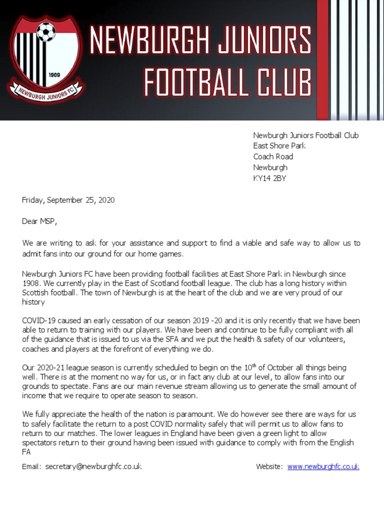 MSP Letter 250920 | PDF | Business