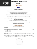 ICSE Class 8 Mathematics Sample Paper 1 | PDF | Area | Geometry