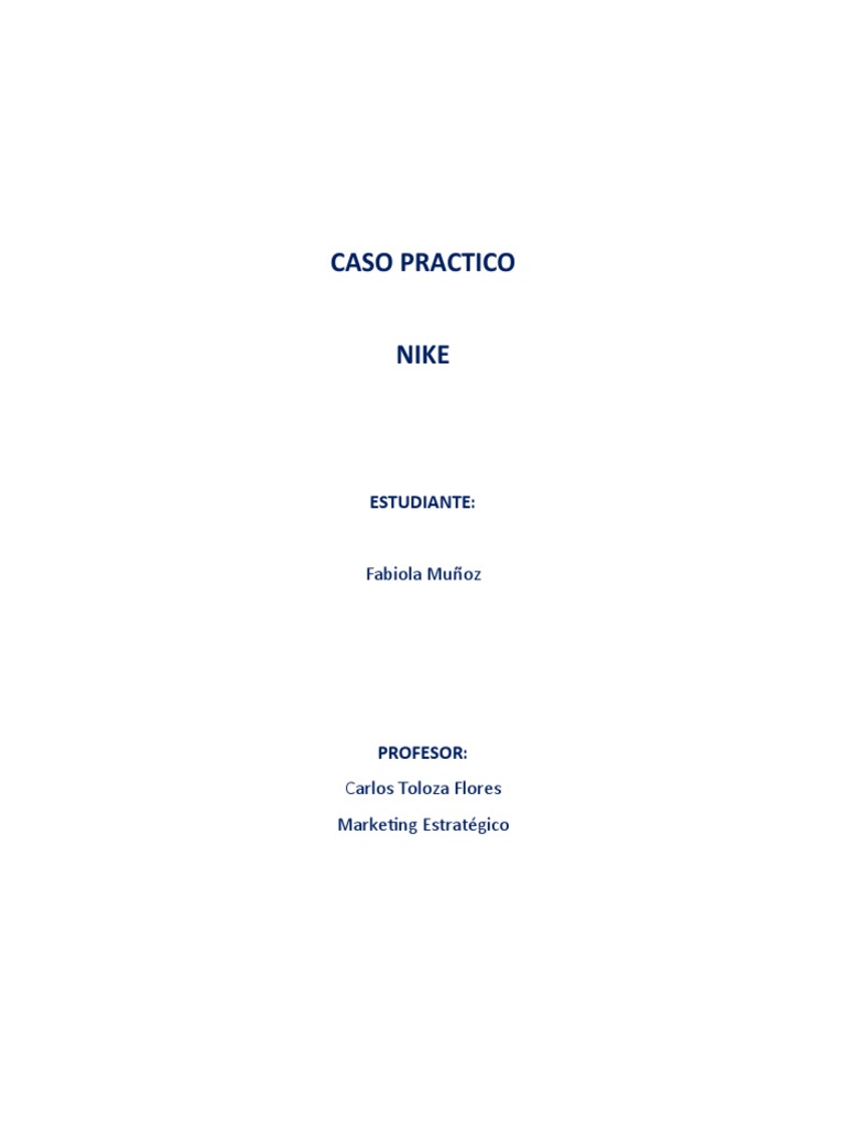 Caso Practico Nike | PDF | Nike | Marketing