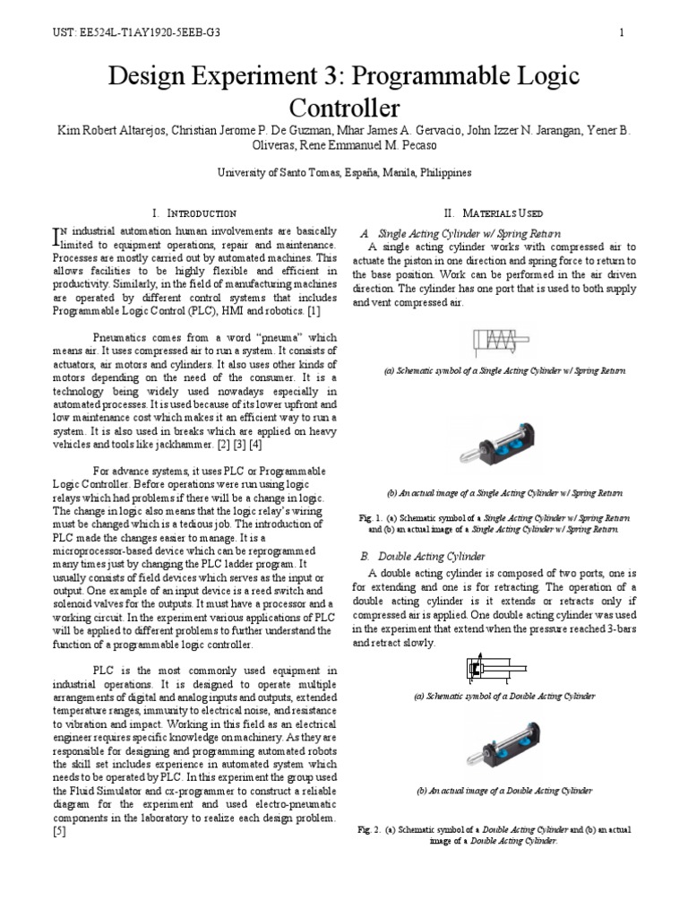 Design Experiment 3: Programmable Logic Controller | PDF | Programmable Logic Controller | Relay