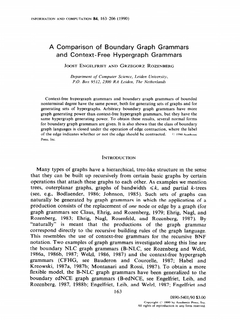 A Comparison of Boundary Graph Grammars PDF | PDF | Vertex (Graph Theory) | Theoretical Computer ...