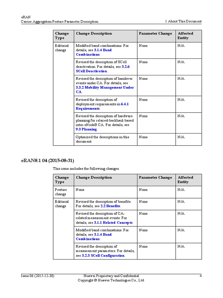 Carrier Aggregation ERAN8!1!06 12 | PDF | Digital Technology | Computing