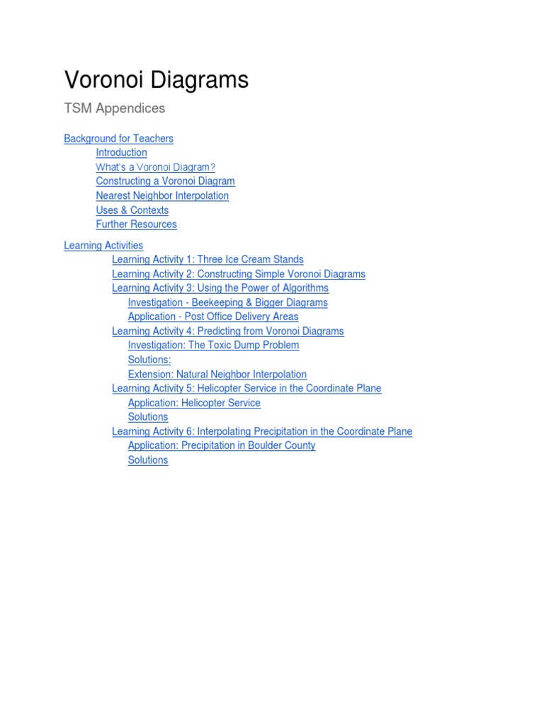 A2.2.Voronoi Diagrams PDF | PDF | Geometry | Teaching Mathematics