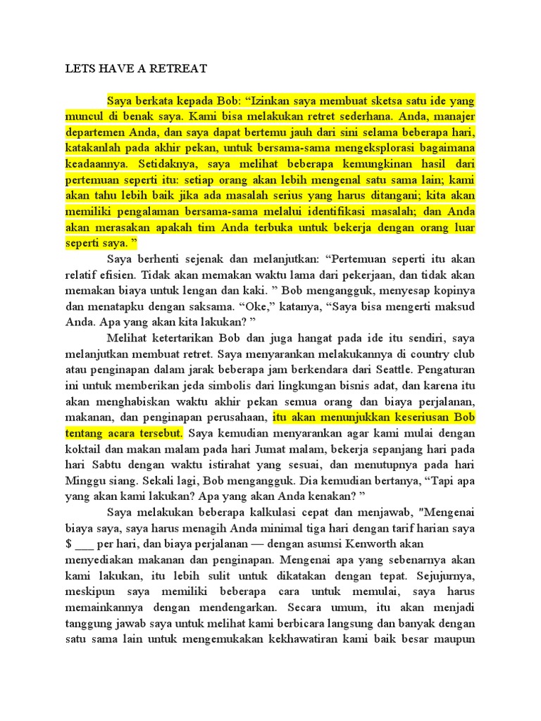 Lets Have A Retreat | PDF