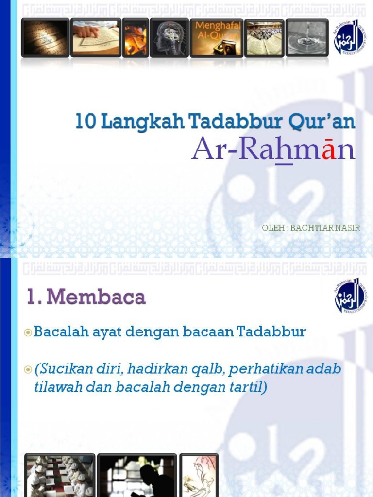 Tadabbur-Qurán Ust - Bachtiar PDF | PDF