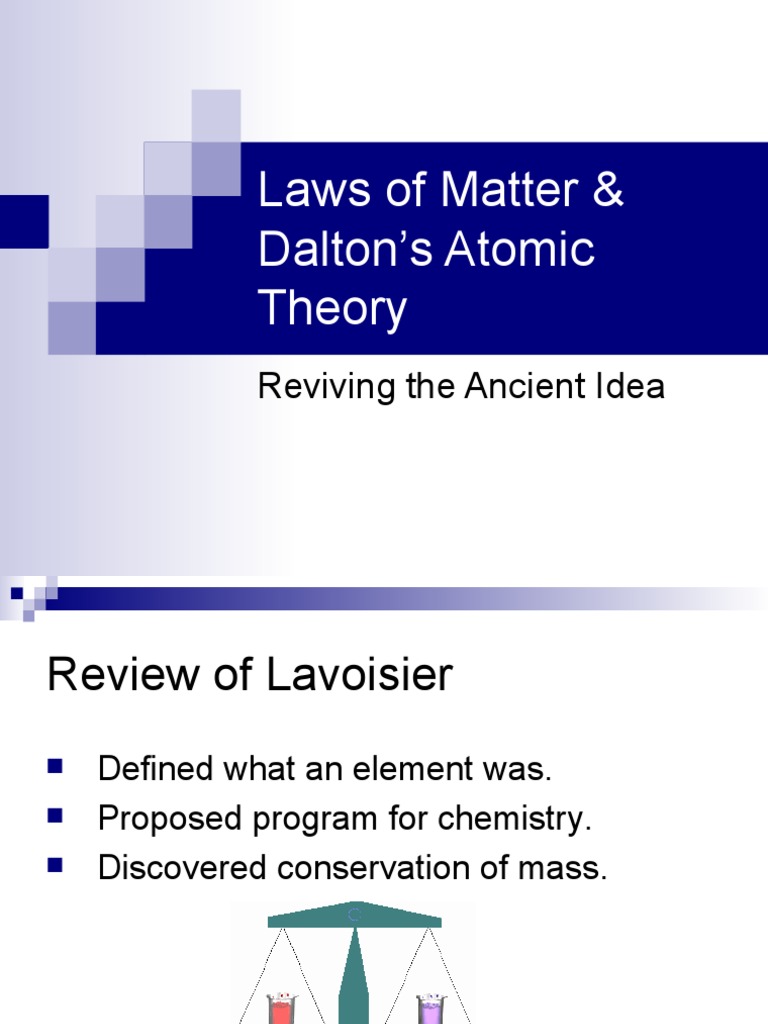 Dalton's Atomic Theory Explained | PDF | Chemical Substances | Atoms
