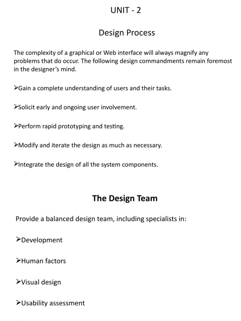 UNIT 2 - Design Process | PDF | System | Design