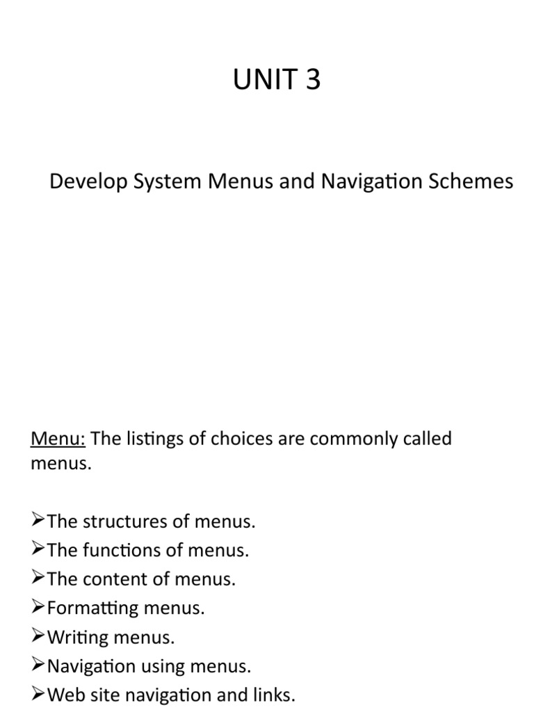 Develop System Menus and Navigation | PDF | Menu (Computing) | System Software