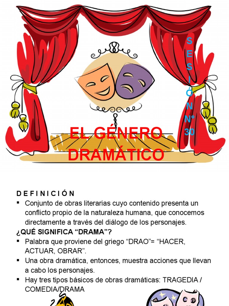 Sesión #30 - El Género Dramático | PDF | Comedia | Teatro