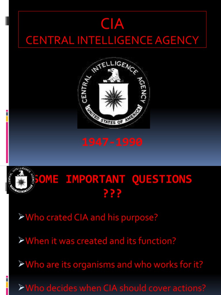 FINal Work On Presentation | PDF | Central Intelligence Agency ...