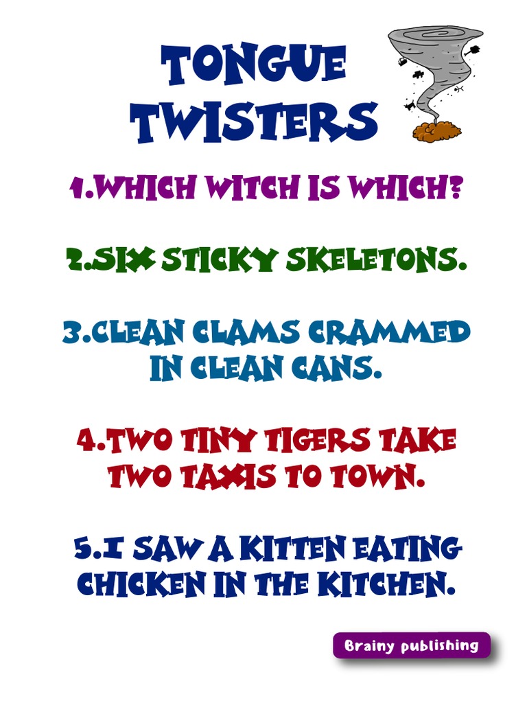 1.which Witch Is Which?: Tongue Twisters | PDF | Mystery, Thriller ...