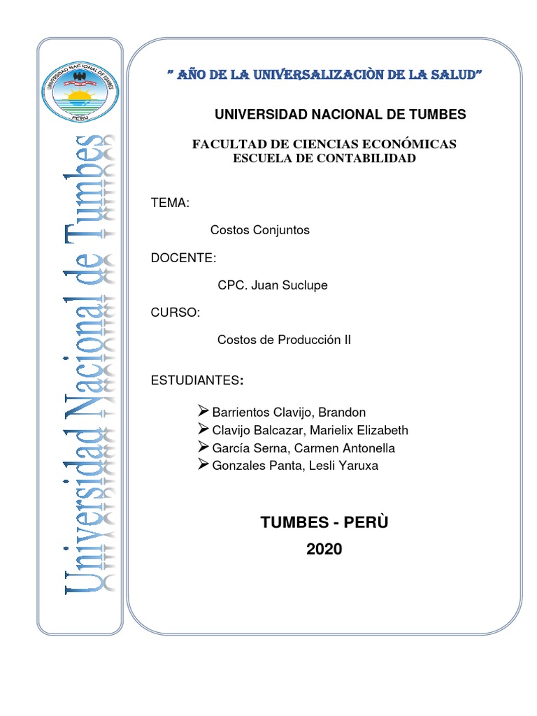 Metodos de Costos Conjuntos | PDF | Costo | Medición