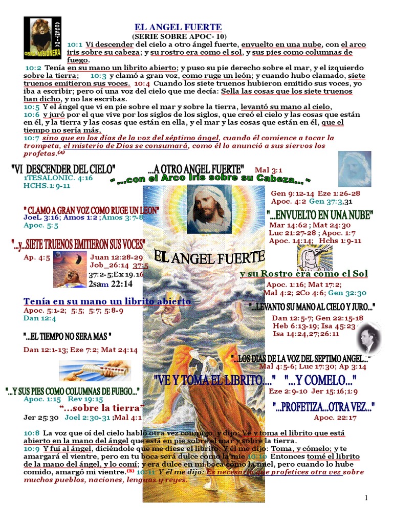 El Ángel Fuerte en Apocalipsis 10 | PDF | Libro de revelación | Cristo ...