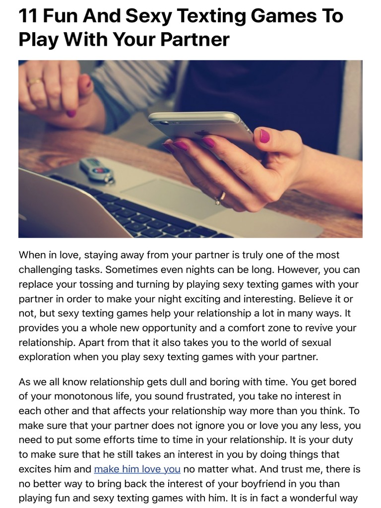 11 Fun and Sexy Texting Games To Play With Your Partner - Love Dignity ...