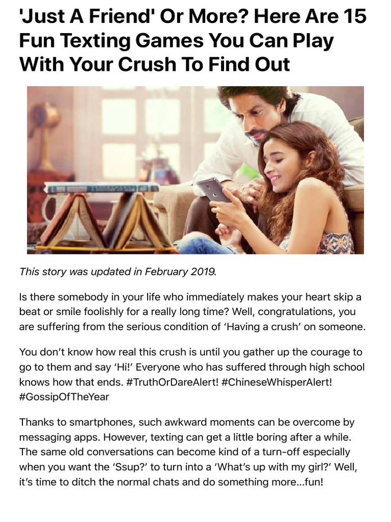 Texting Games - Message Games To Play With Your Crush - POPxo | PDF ...
