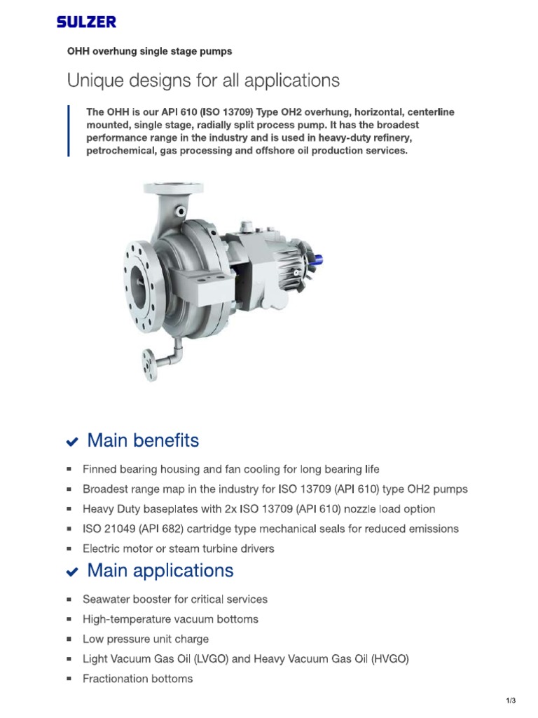 Sulzer OHH | PDF