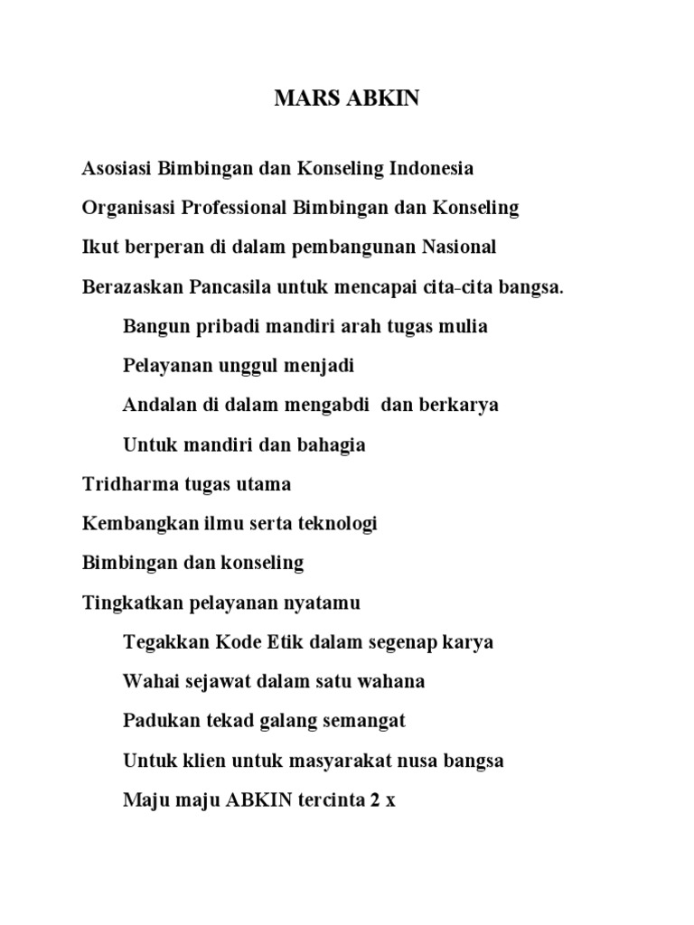 Teks Mars Abkin | PDF