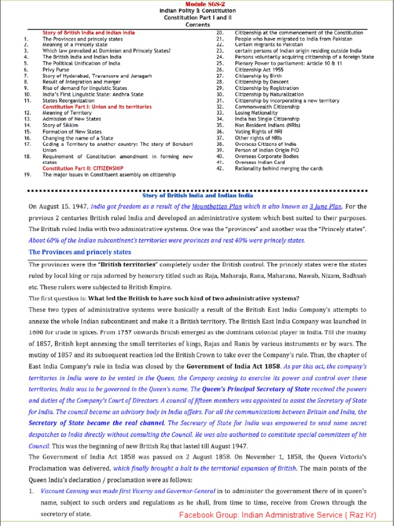 GK Today UPSC Polity PDF | PDF | Equal Opportunity | Constitution