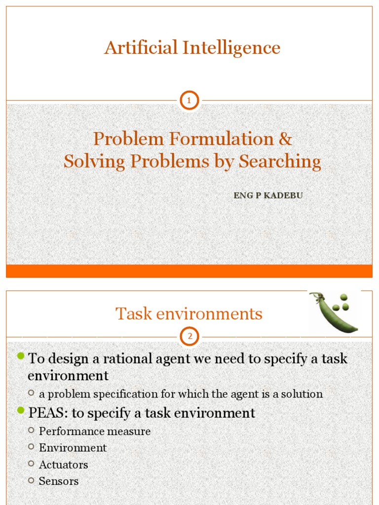 Problem Formulation & Solving by Search | PDF | Artificial Intelligence ...