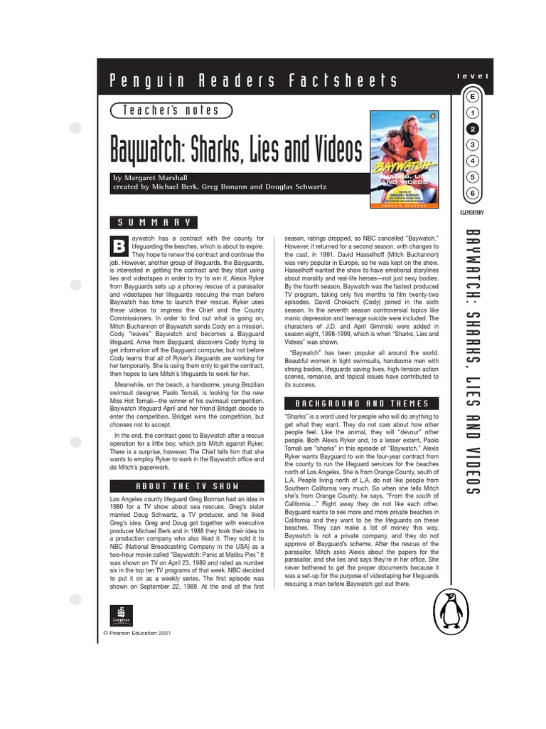 Baywatch-Sharks, Lies and Videos. Factsheets | PDF