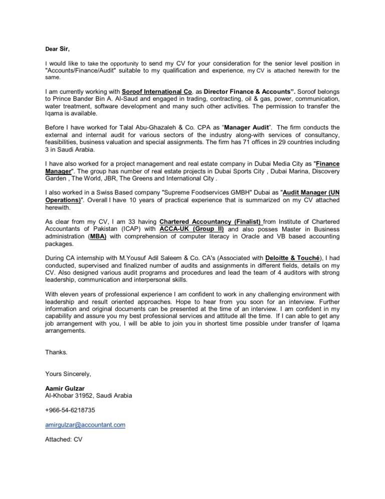 CV Covering Amer | PDF | Audit | Business