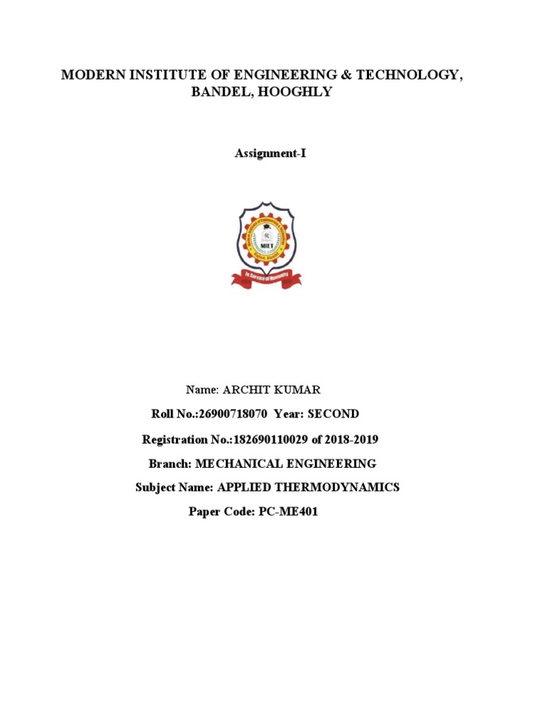 Assignment Frontpage Format1254 | PDF