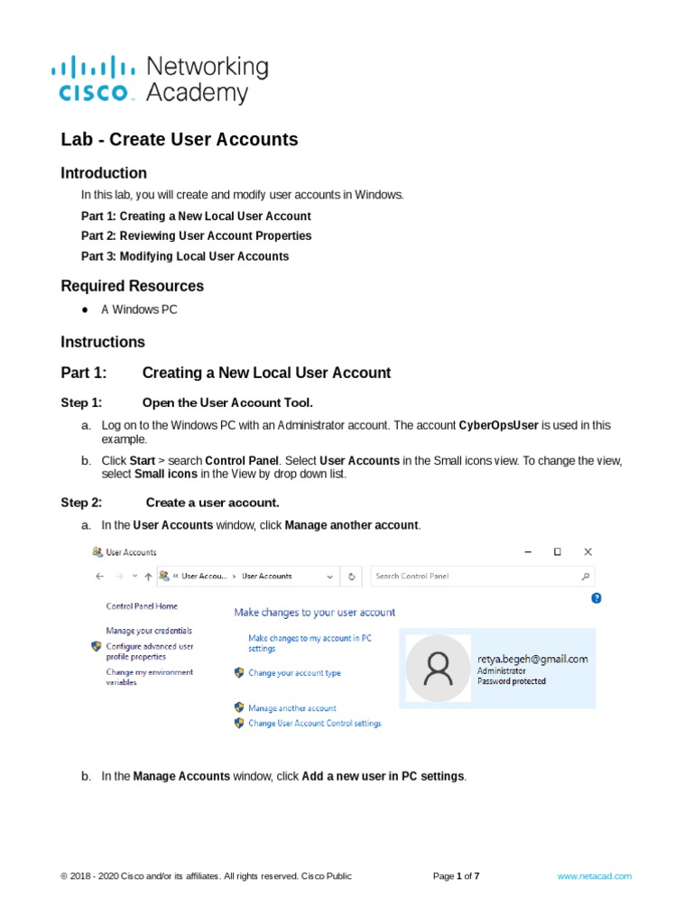 3.3.10Lab-CreateUserAccounts - Docx - Google Dokumen | PDF | Malware ...