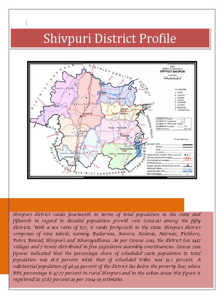 Shivpuri District Profile Shivpuri District Profile Shivpuri District ...