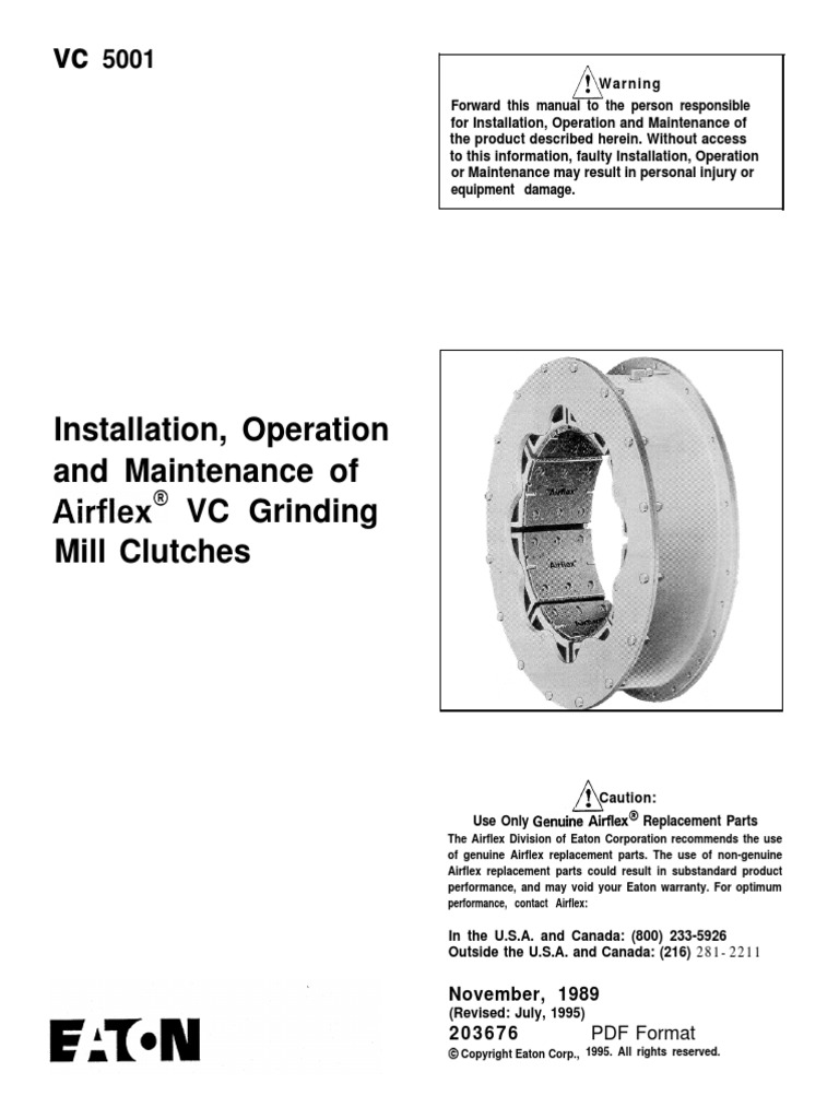 Installation, Operation and Maintenance of Airflex@ VC Grinding Mill ...