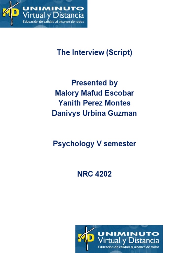 The Interview (Script) | PDF | Cognition | Psychology