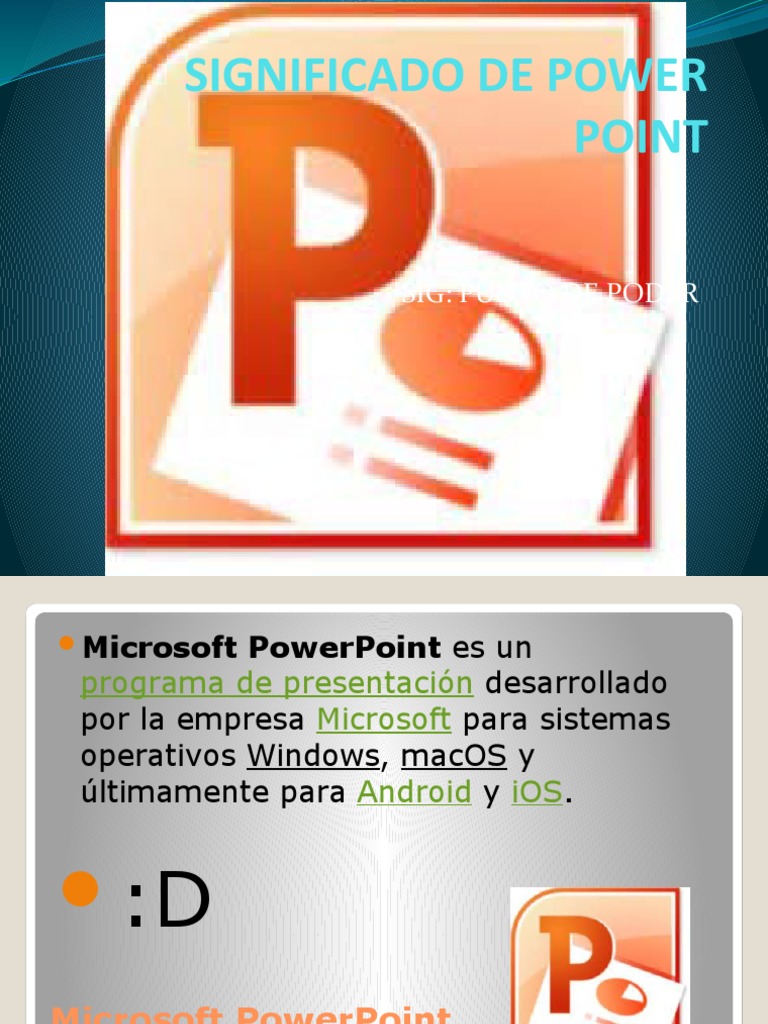 Significado de Power Point | PDF | Microsoft PowerPoint | Software