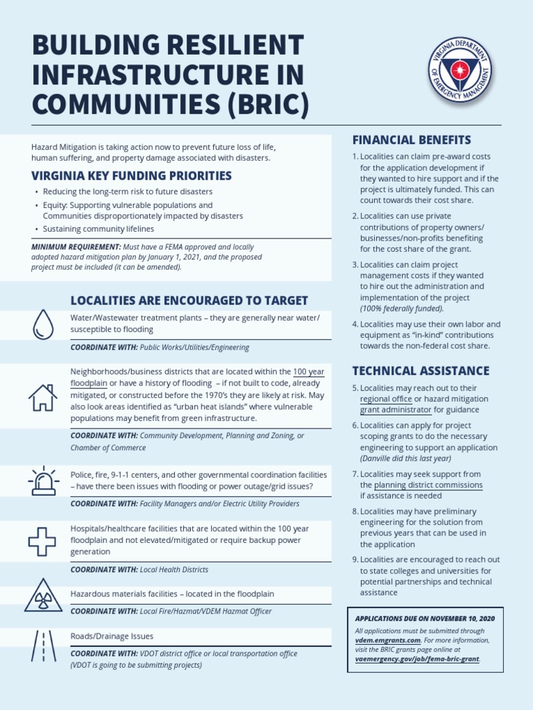 Hazard Mitigation BRIC | PDF | Emergency Management | Flood