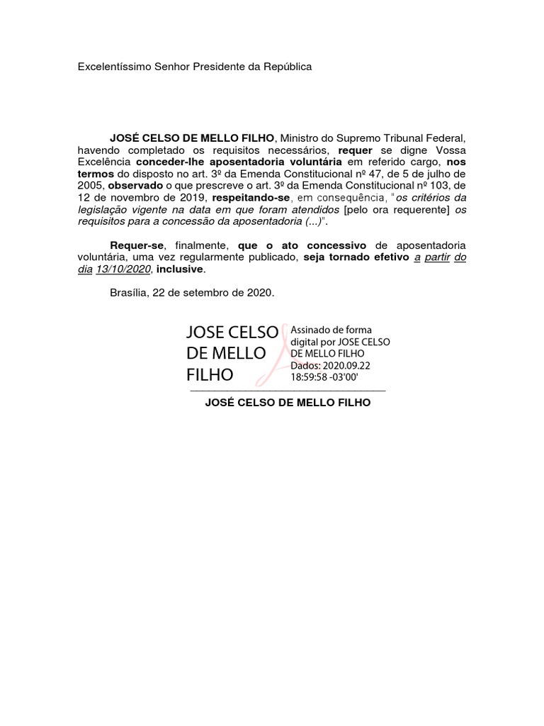 Requerimento de Aposentadoria | PDF