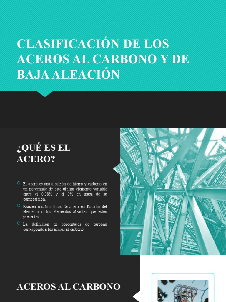 CLASIFICACIÓN DE LOS ACEROS AL CARBONO Y DE | PDF | Acero | Acero inoxidable