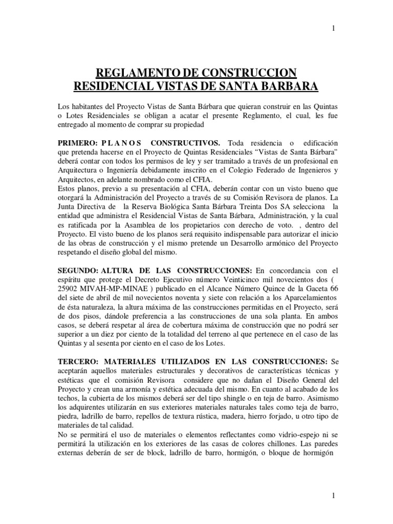 Reglamento de Construccion PDF | PDF | Arquitecto | Sectores Economicos