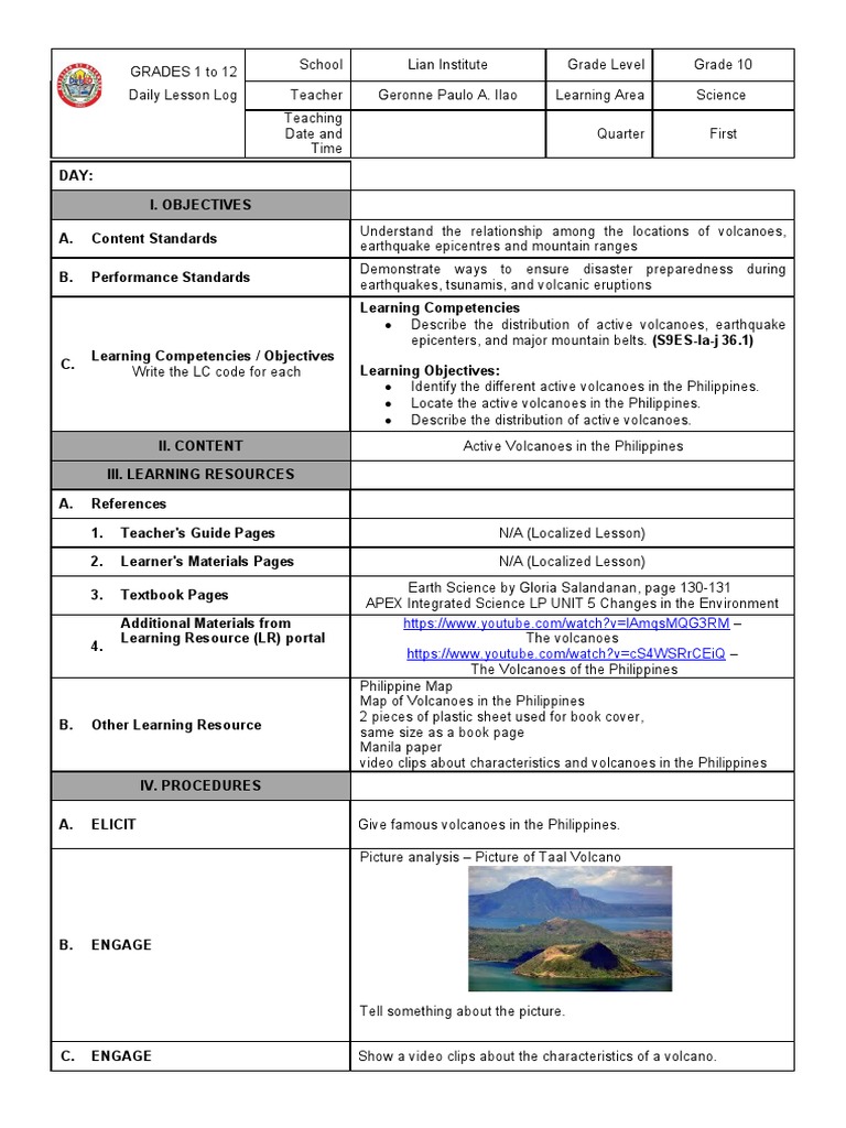 G10 Quarter 1 Module 1 | PDF | Volcano | Earthquakes
