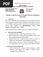 Mpango Kazi Wa Shule 2025 | PDF