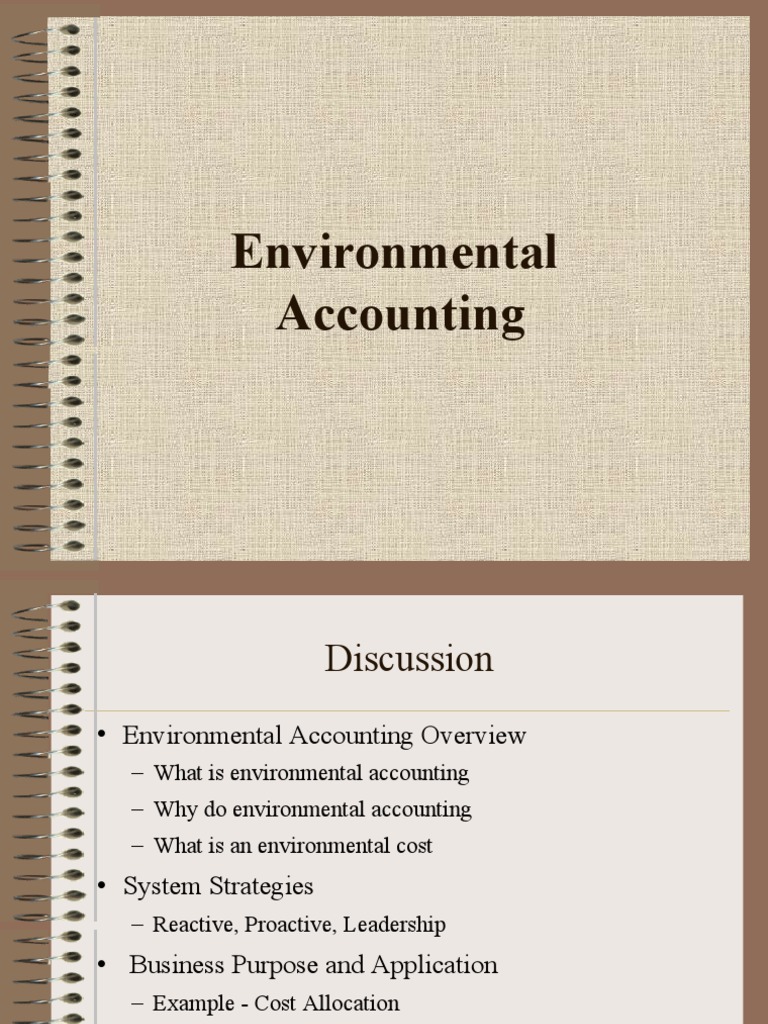 Environmental Accounting | PDF | Cost | Nature