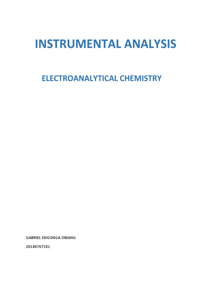 Instrumental Analysis | PDF | Electrochemistry | Electrode