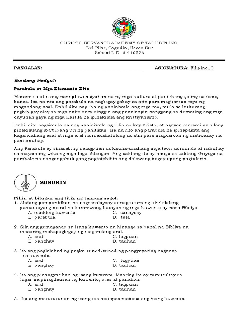 Modyul 3 (FILIPINO10) | PDF