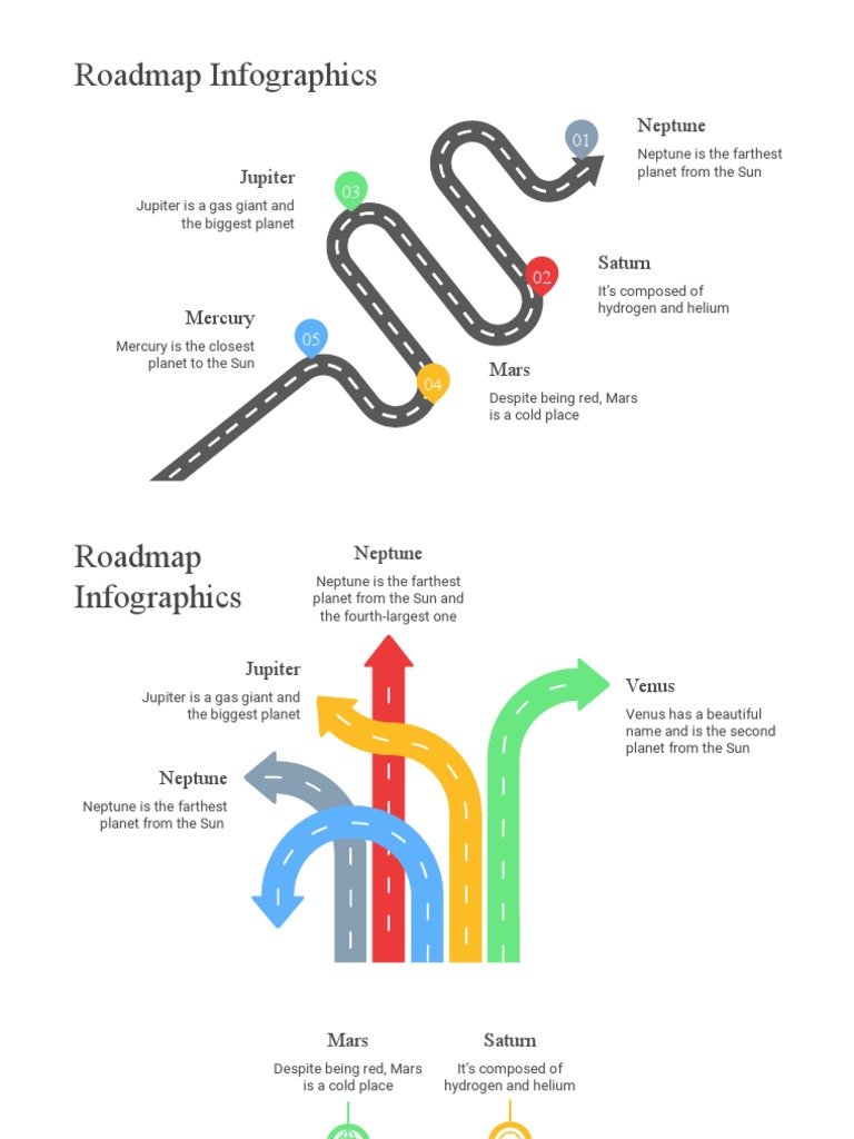 Roadmap Infographics by Slidesgo | PDF | Planets | Jupiter