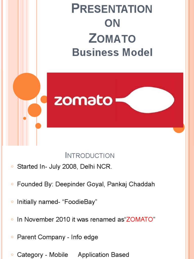 Zomato Business Model Overview | PDF