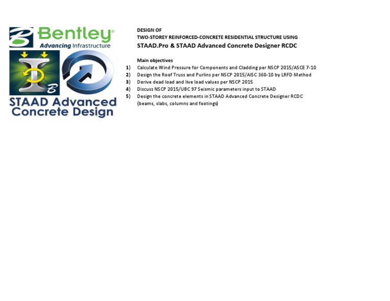 STAAD - Pro & STAAD Advanced Concrete Designer RCDC: Design of Two ...